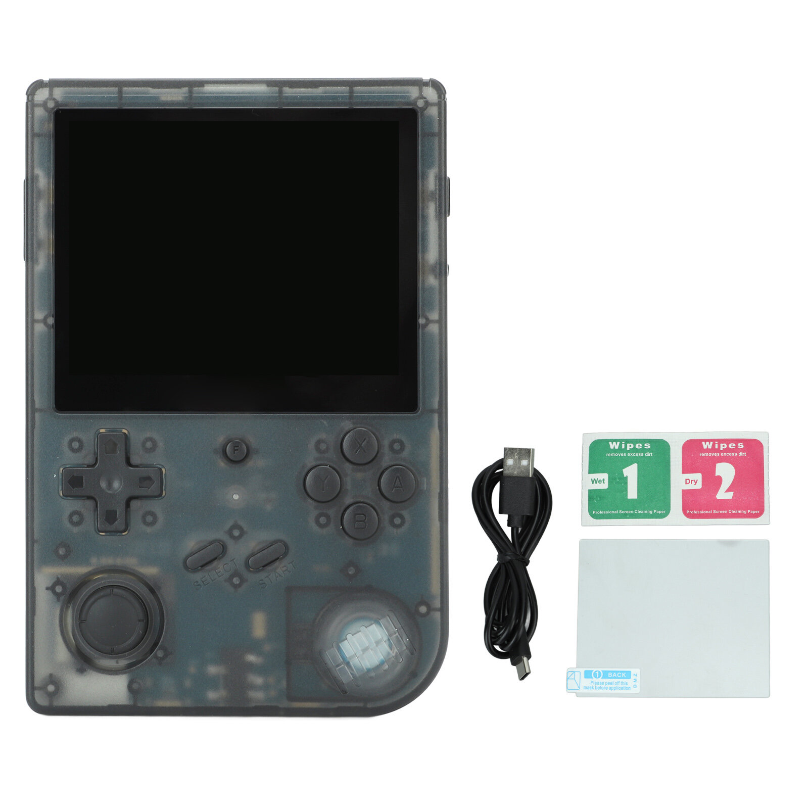 Портативная игровая консоль rg351v с экраном 3 . 5 дюйма, множество игр, высокое разрешение, английский язык, 16 гб 64 гб, черный