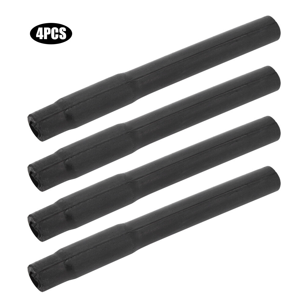 Короткая трубка из пищевой резины для доильного аппарата, комплект деталей для чашек, 4 шт, чёрный цвет