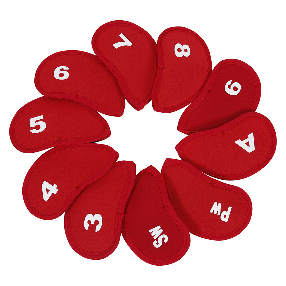 8-12 чехлы для головок железных клубов, бейсболки, аксессуары для гольф-клубов, защитные чехлы, чехлы для головок клубов (высокопенамический красный)