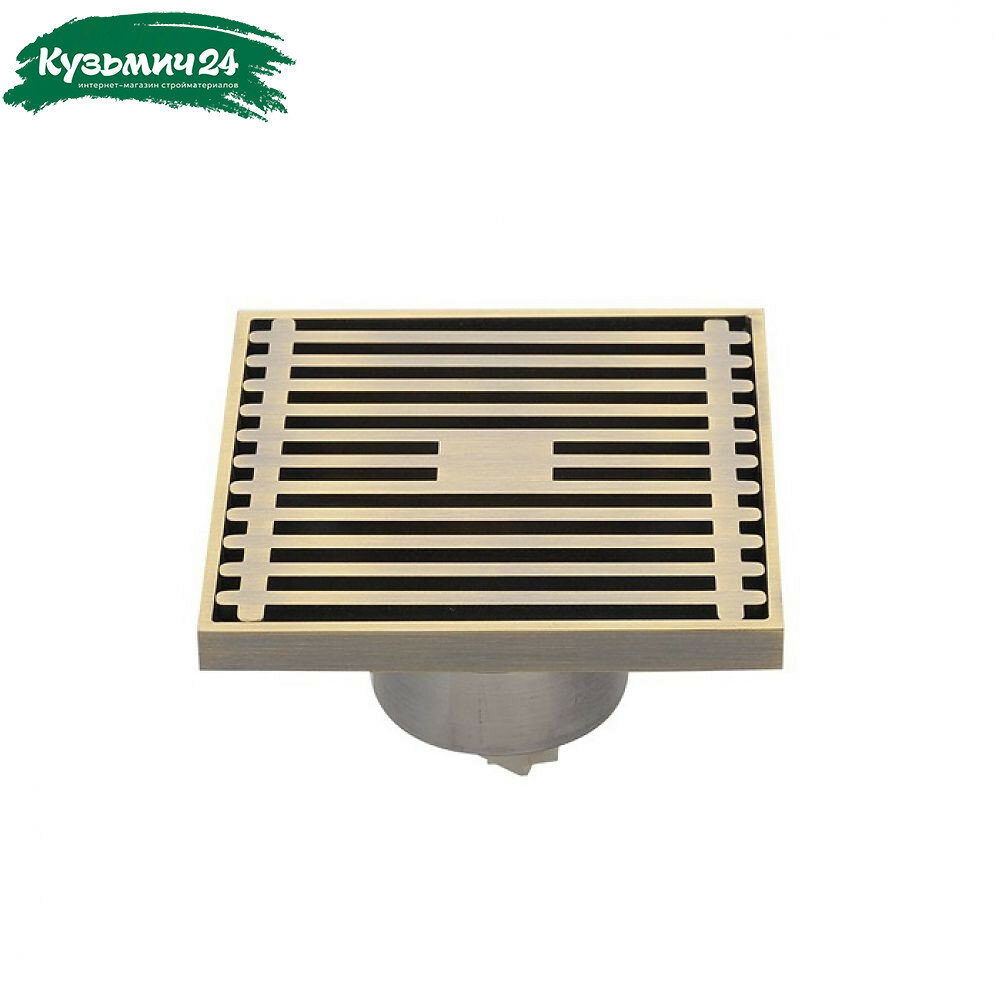 Трап душевой Gappo G81004-4, 100х100 мм бронза