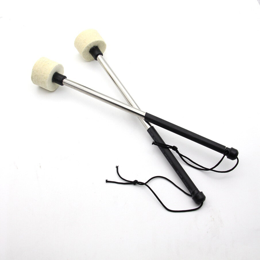 Двойные молотки для бас-барабана с мягкими войлочными бойками и металлическими ручками для музыкальных инструментов