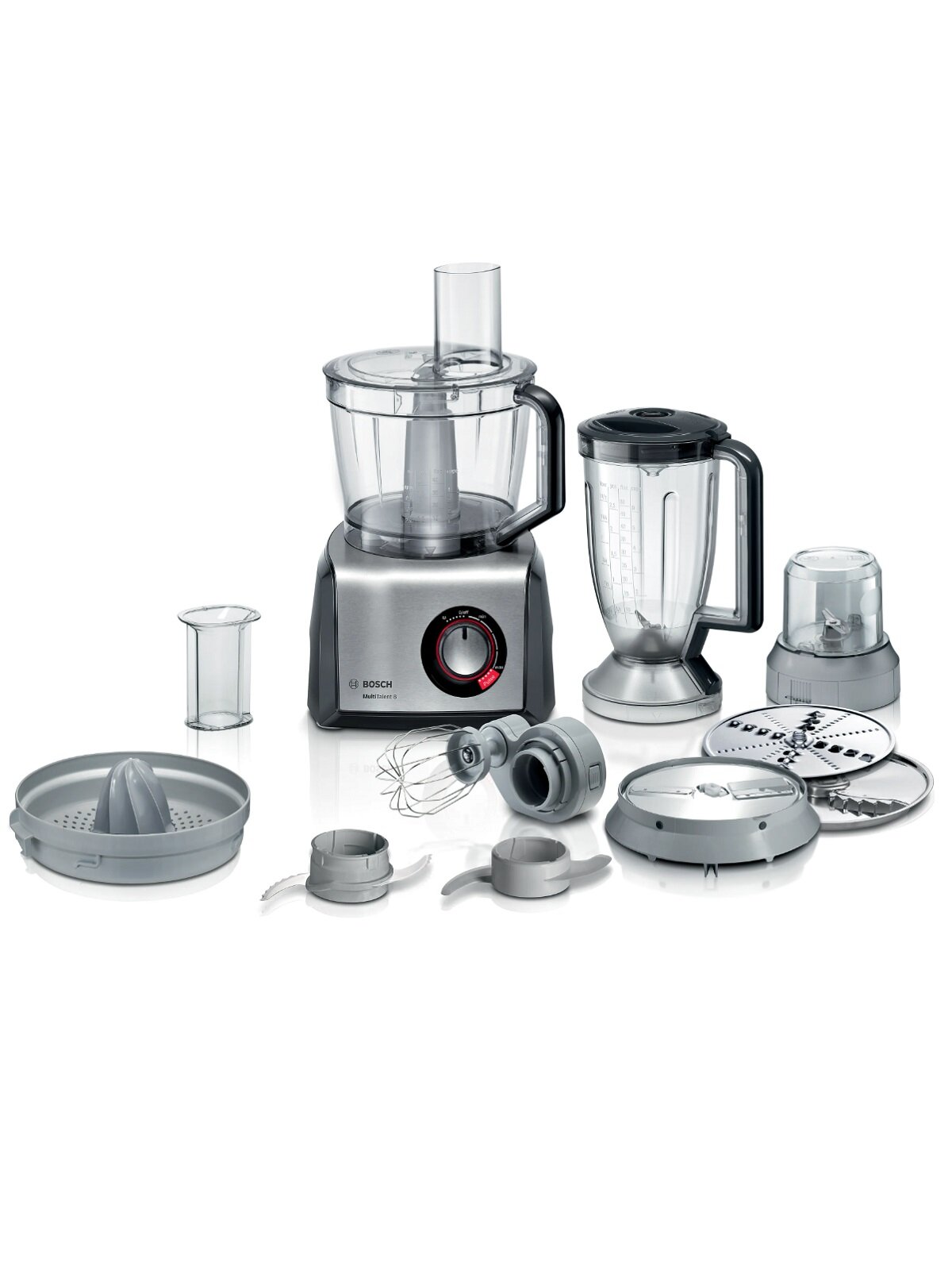 Кухонный комбайн Bosch MC812M844 (1250 Вт, 5 насадок, объем чаши: 3.9 л)