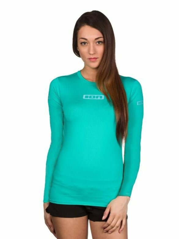 Рашгард для плавания, гидромайка, лонгслив, лайкра женская ION Promo Rashguard LS turquoise, XL