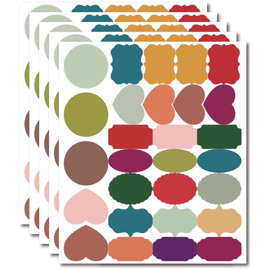 10 листов, 280 цветных этикеток для герметичных банок, водонепроницаемые и стираемые ПВХ-наклейки morandi color