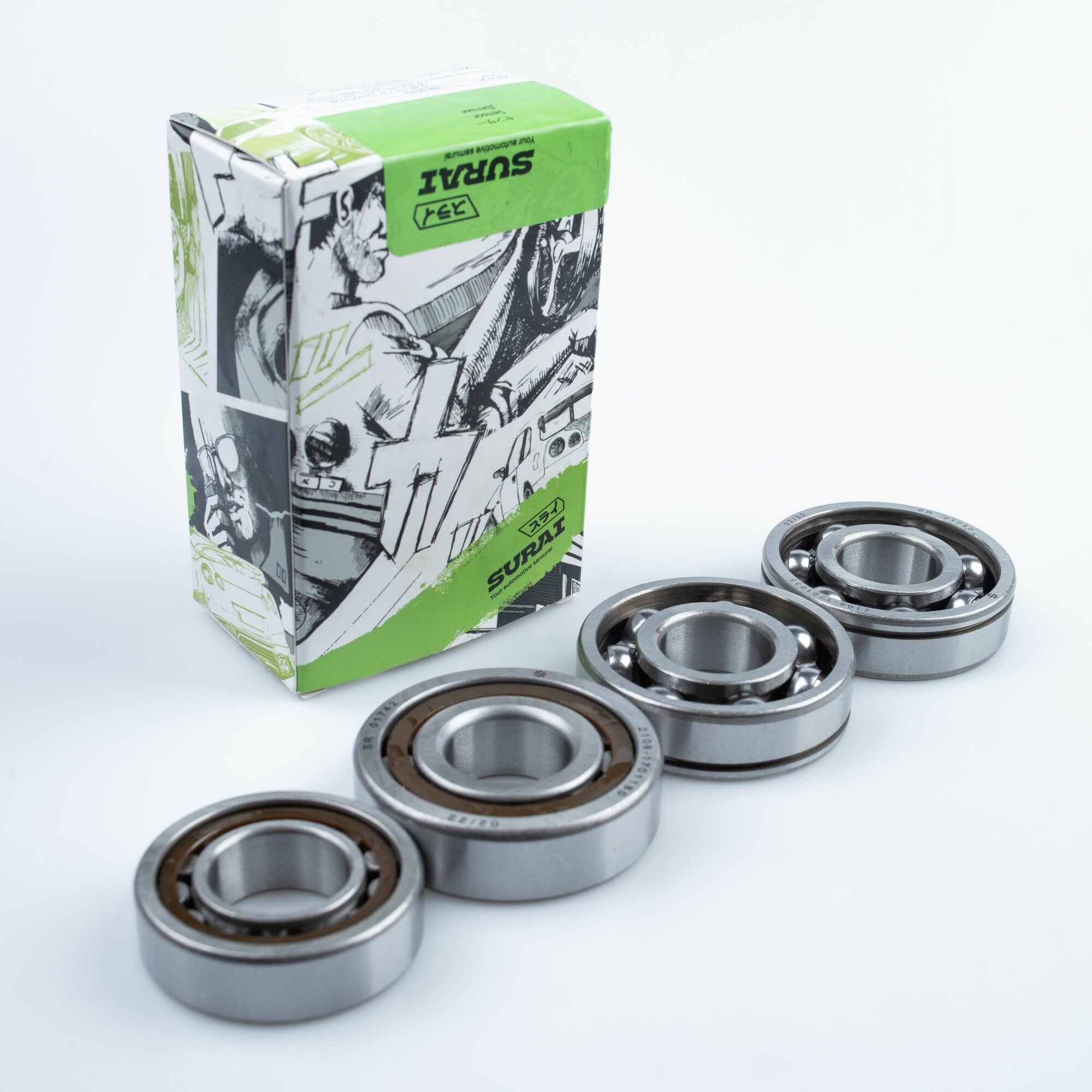 Подшипник КПП SURAI для Lada 2108, 2115 (кмпл. подшип. 4 шт.) 5МТ (SR 01742, аналог CT755 )