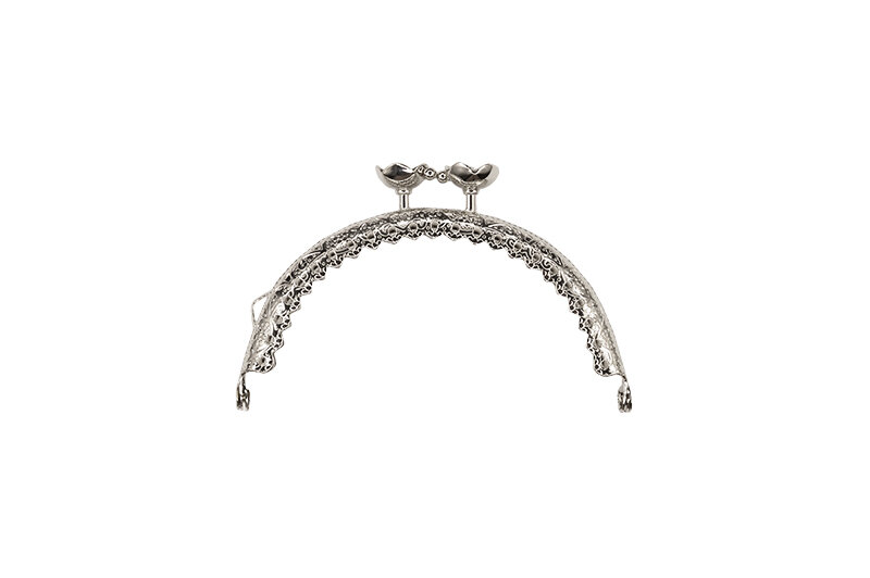 Фермуар (замок для сумочки) 85х57х11мм, цвет платина, железо, 1006-012, 1шт