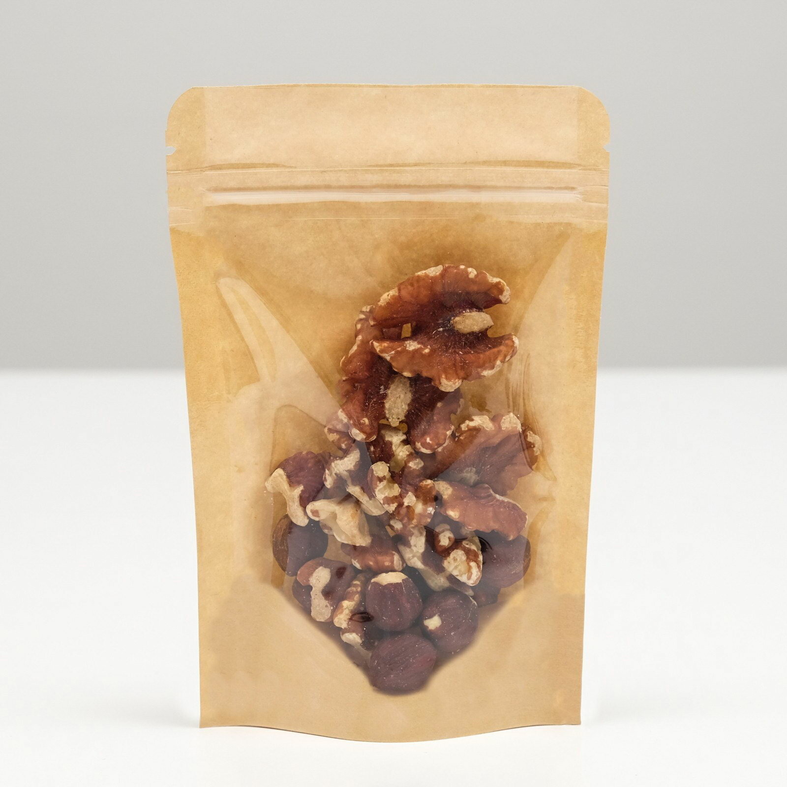 Пакет Zip-lock Крафт с прозрачной стенкой 10x13 + 2 см, назначение: для фасовки, 50 шт.