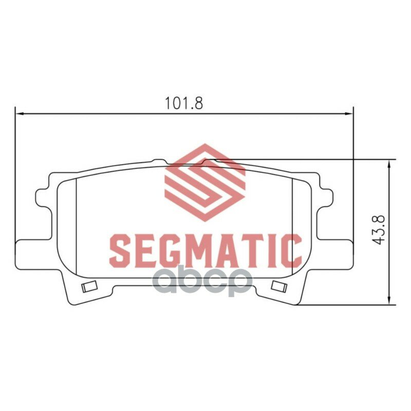 Колодка торм диск зад Lexus Rx 3.5 2006-2008; Lexus Rx 3.3 2003-2006; Lexus Rx 3.0 2003-2008 SEGMATIC арт. SGBP2646