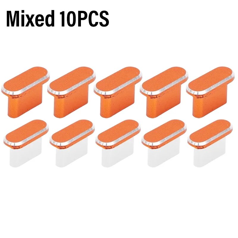 Оранжевые металлические пылезащитные заглушки USB Type C Пылезащитная заглушка для Mixed 10PCS