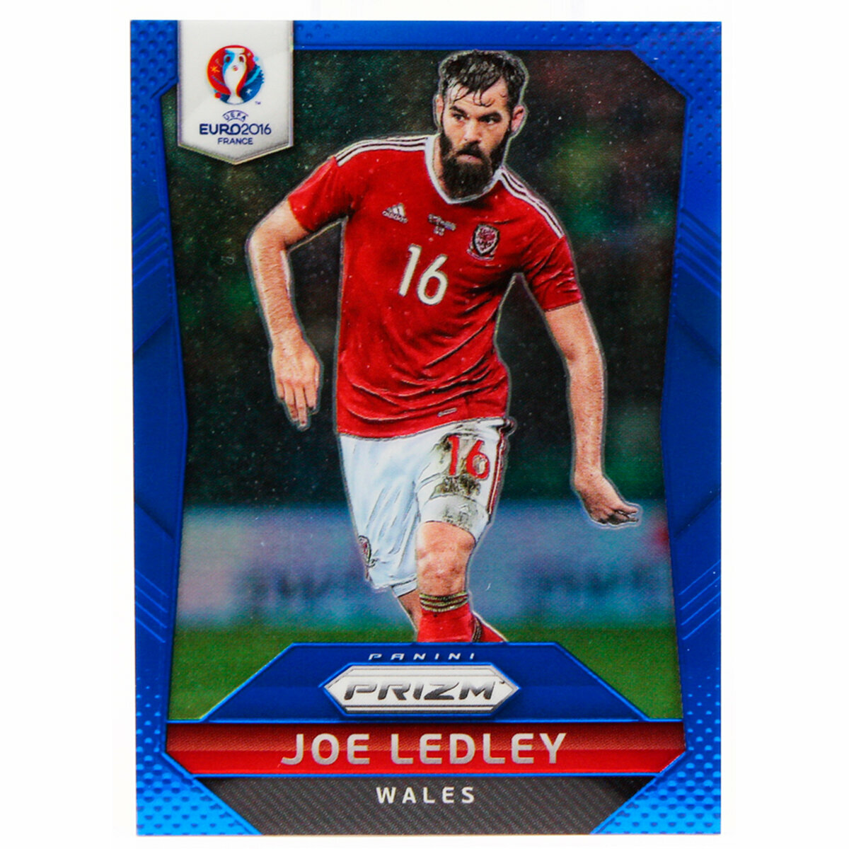 Коллекционная карточка Panini Prizm UEFA EURO 2016 France: #124 Joe Ledley - Blue Prizms