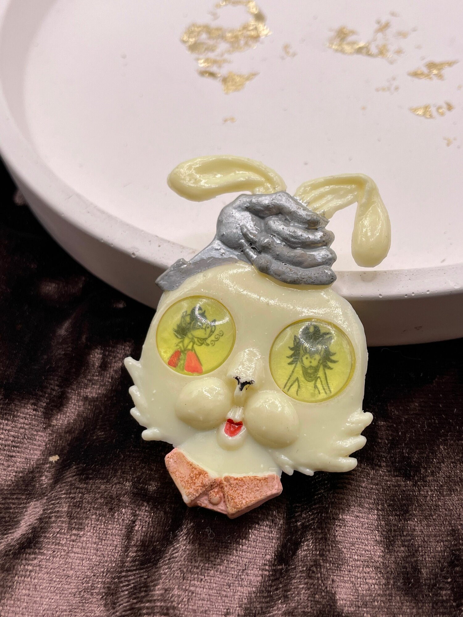 Винтажная детская пластиковая брошь, Ну, погоди!