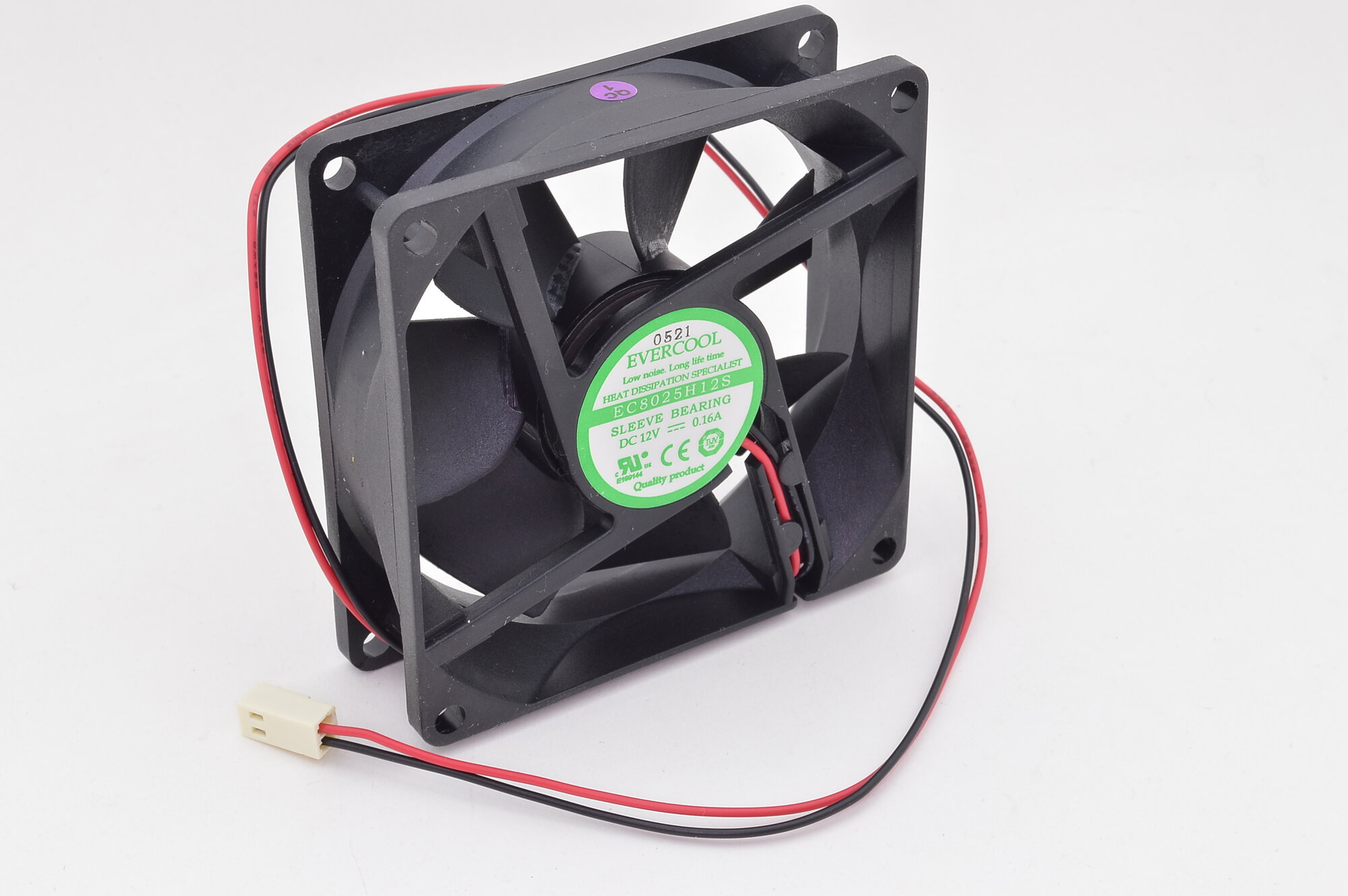 Вентилятор Evercool EC8025H12S EC8025H12S осевой 12В DC 80х80х25мм подшипник скольжения 3000об/мин 1шт