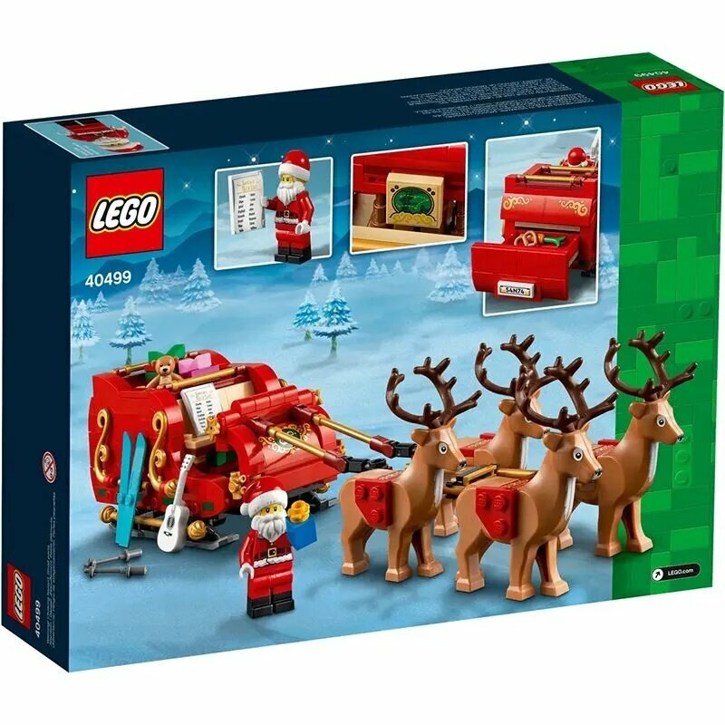 Конструктор LEGO сани Санты, для мальчика и девочки в подарок, 343деталей, 9+, 40499