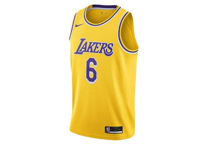 Баскетбольное джерси мужское Nike Леброн Джеймс Лейкерс Icon Edition, желтое, M EU