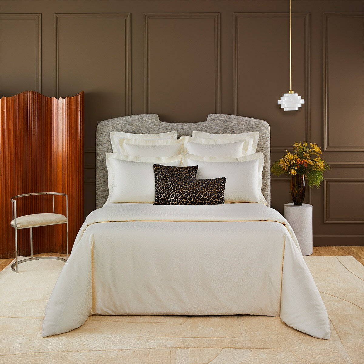 2-х спальный комплект постельного белья Yves Delorme Leopard Milk