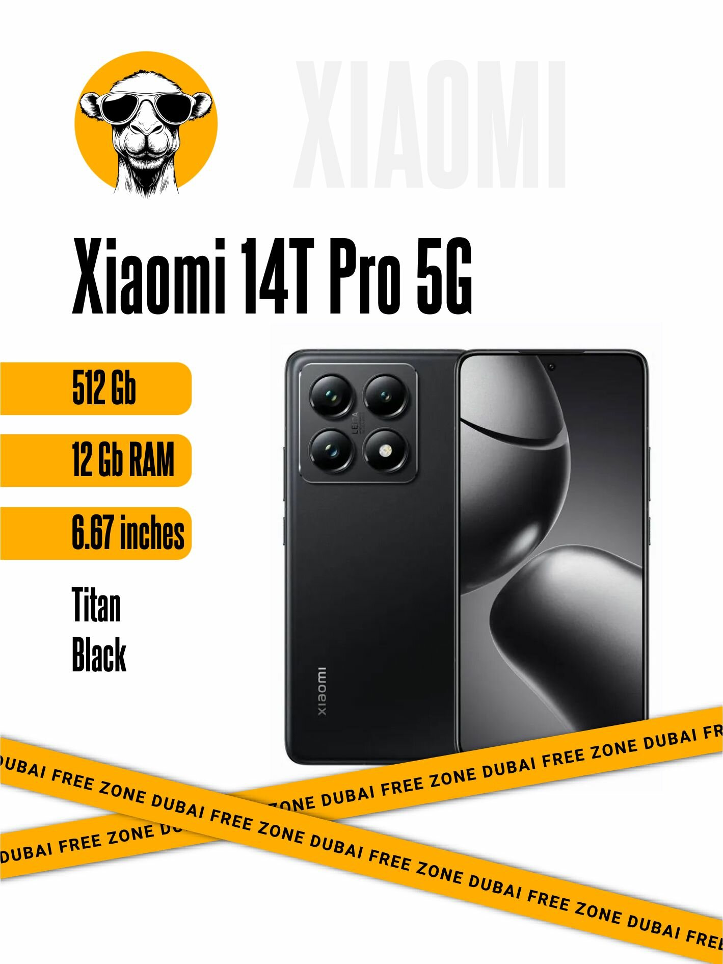 Смартфон Xiaomi 14T Pro 5G 12/512Gb Titan Black/Чёрный