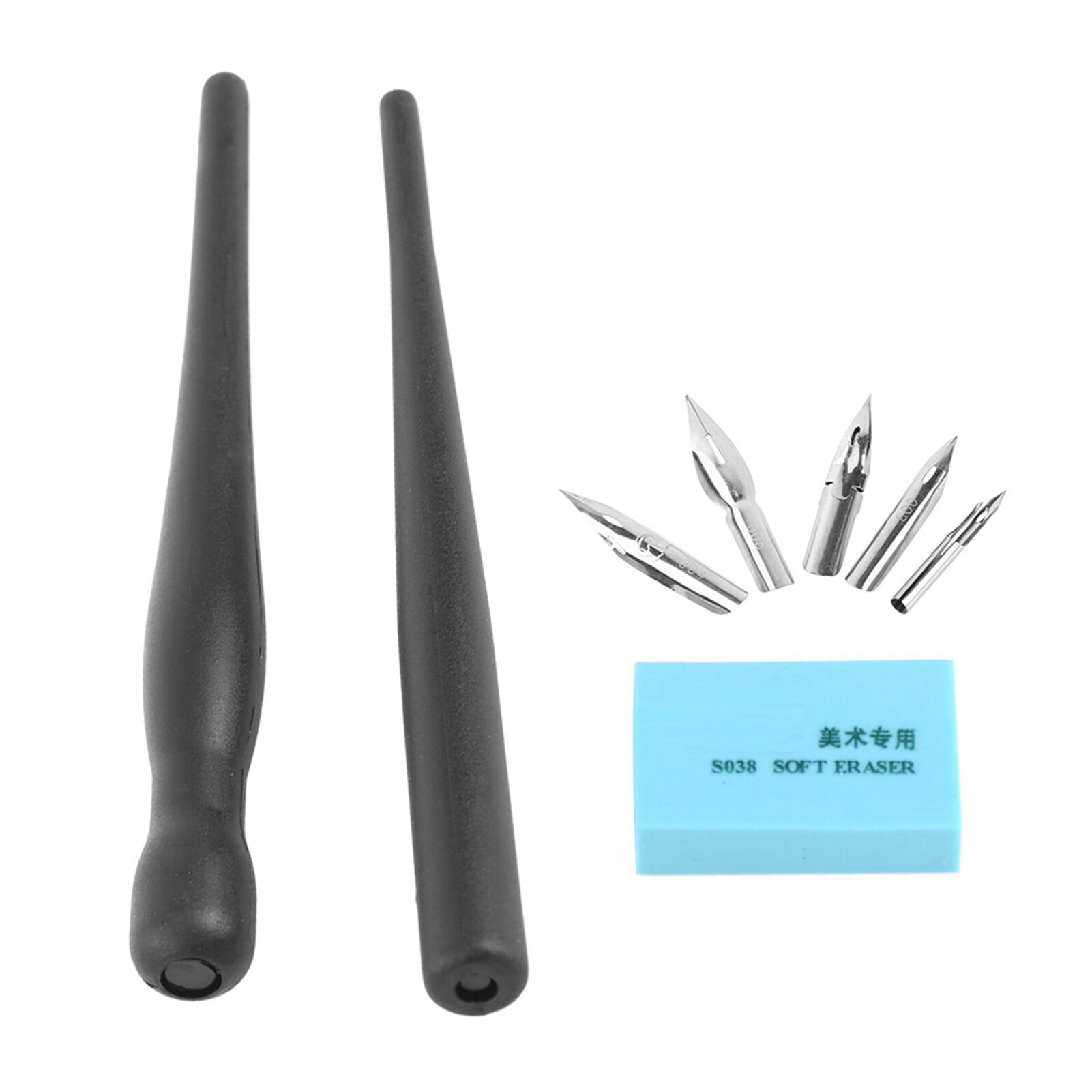 Набор для рисования комиксов манга с 2 держателями для ручек и 5 перьями, принадлежности для создания эскизов и рисования по мультфильмам, набор для начинающих художников