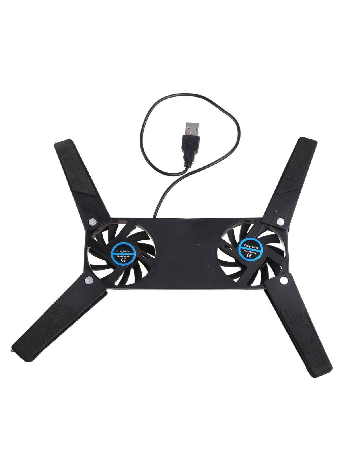 Folding USB Dual Fan Cooler Rotatable Cooling Pad Stand For PC Computer Laptop