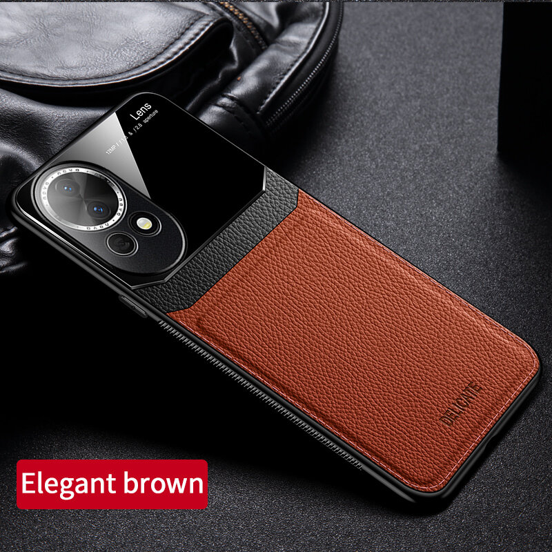 Чехол Для Huawei Nova 13 / Хуавей Нова 13, soft touch, чехол-кардиомонитор, искусственная кожа, поликарбонат (PC), защита камеры, ударопрочный, усиленные углы, Huawei, Huawei Nova 13, brown,