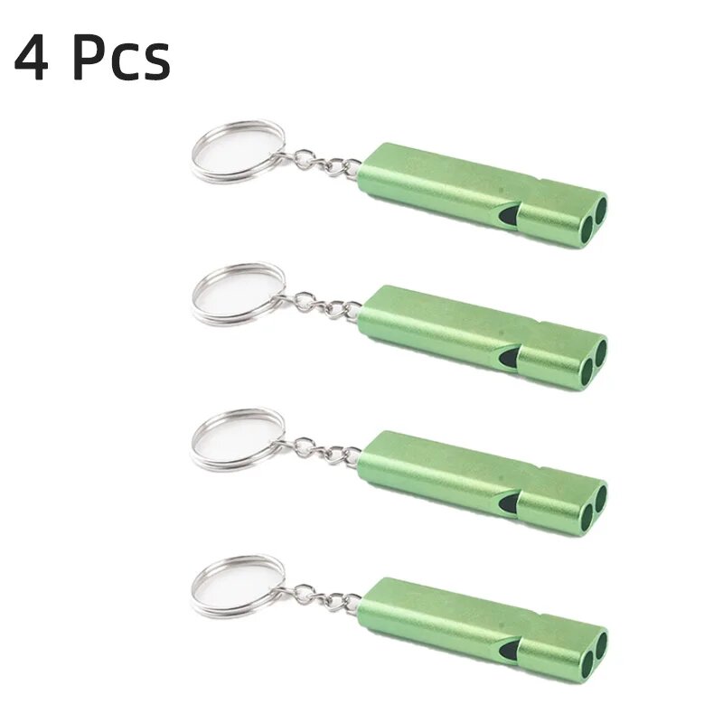 Двухчастотный свисток для выживания Survival Whistle Зеленый, Green-4 Pcs
