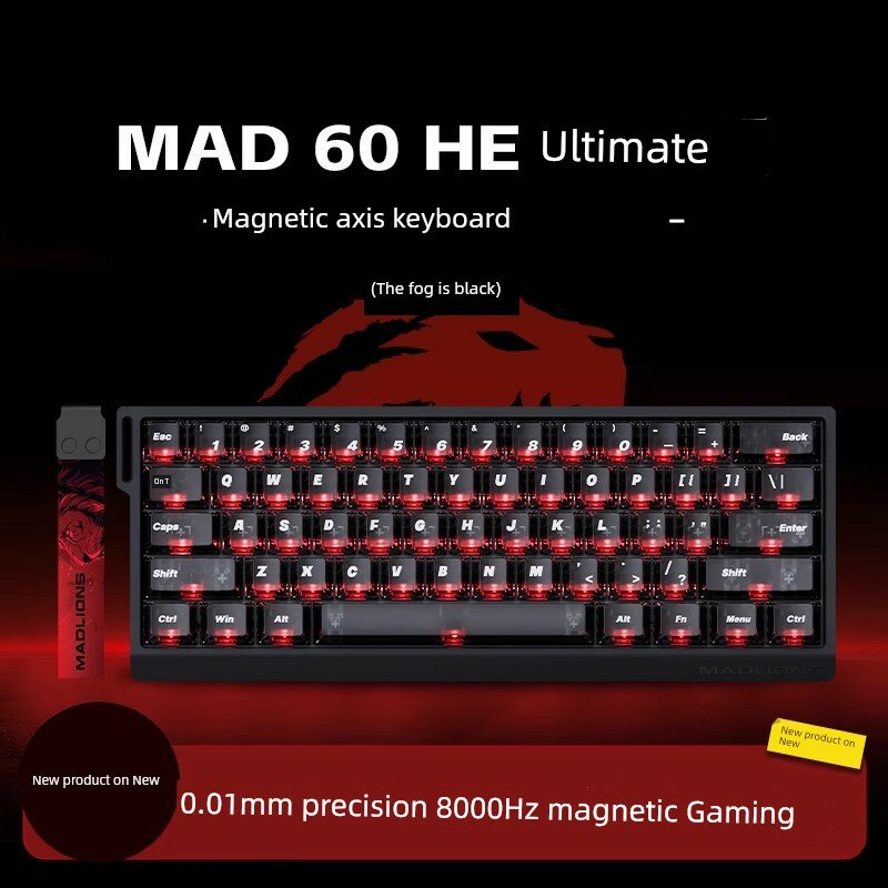 Игровая клавиатура Meijia Shi MAD60/68 HE с магнитными переключателями, 61/68 клавиш, MAD60, полностью программируемая,