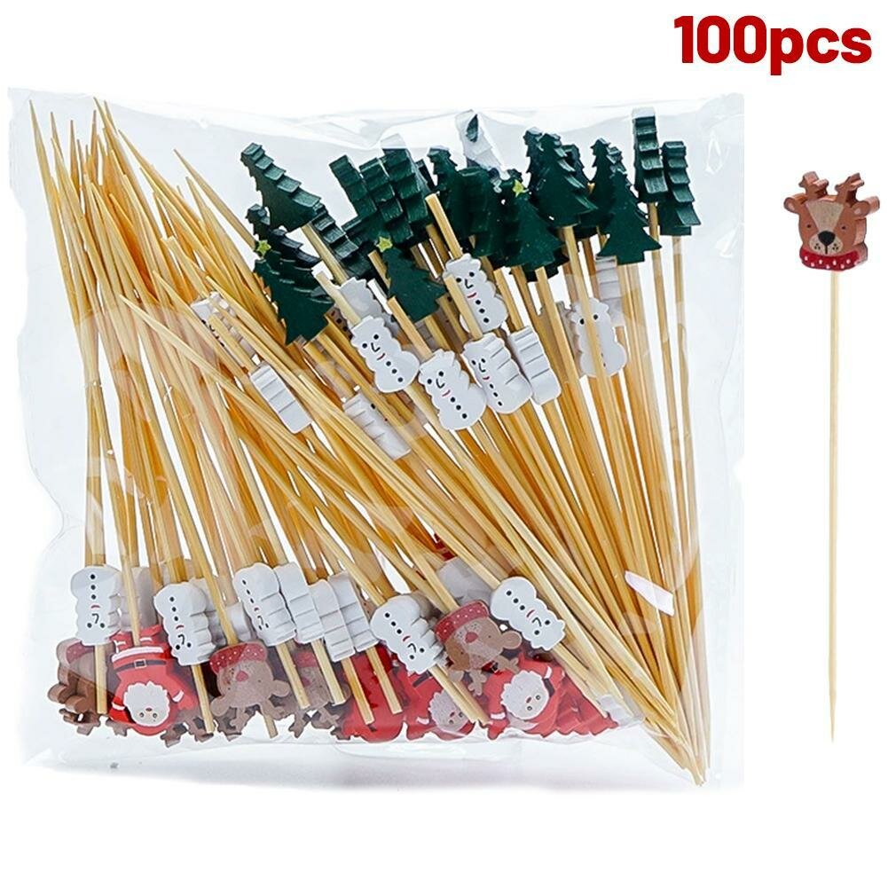 Фруктовые шпажки одноразовые бамбуковые шпажки