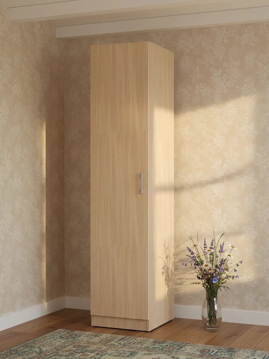 В спальню распашной шкаф пенал FRESTER с полками для одежды, от производителя