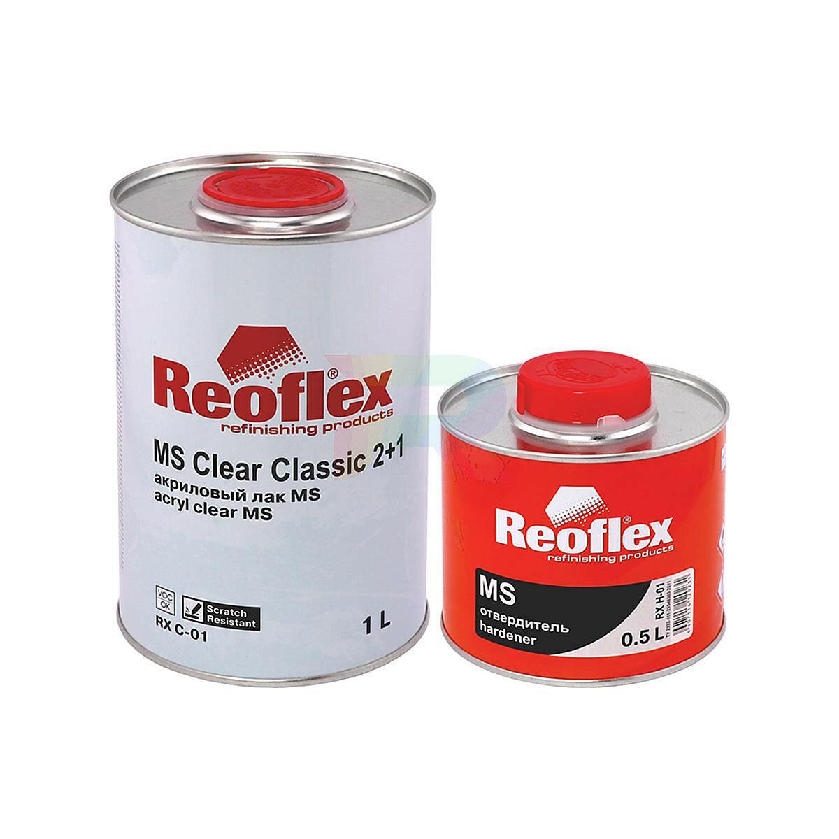 Лак акриловый Reoflex MS 2+1 Clear Classic 1 л. с отвердителем 0,5 л.