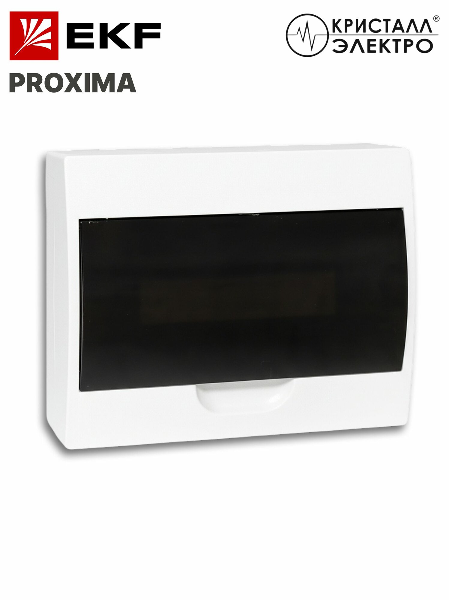Щиток электрический 12мод навесной белый черная прозрачная дверь IP41 ЩРН-П EKF Proxima