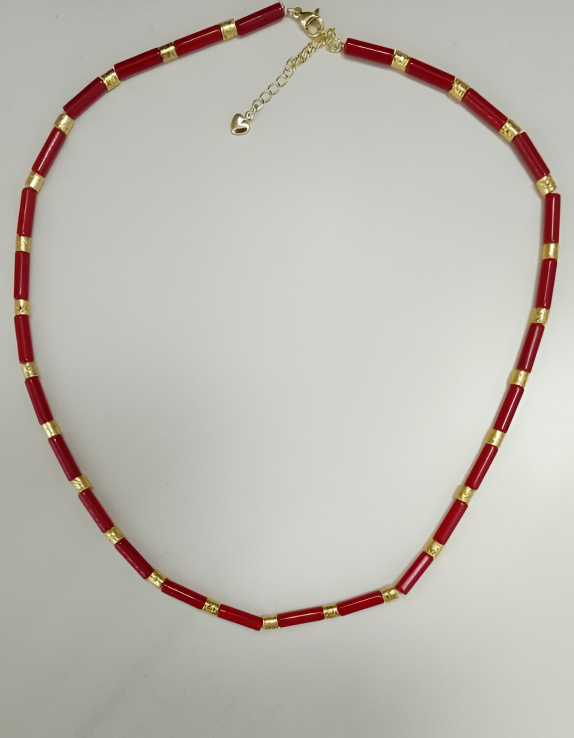 Колье, гематит, коралл