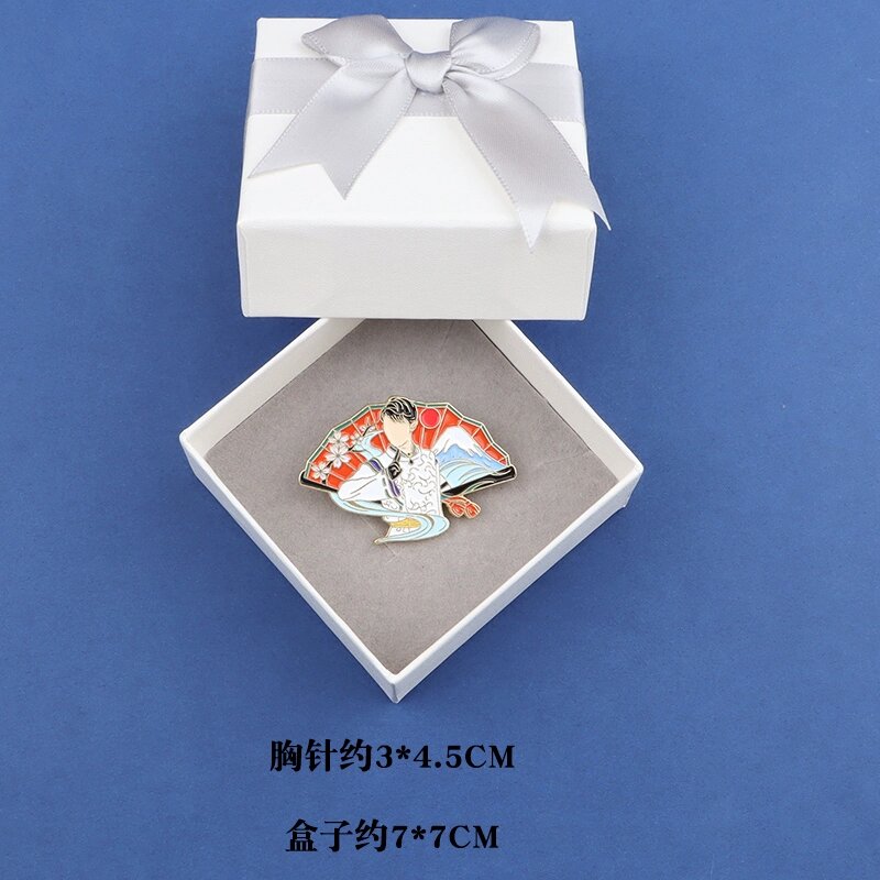 MINISO Оригинальный креативный дизайн, брошь Юдзуру Ханю, значок из сплава, медаль, булавка, подарок для студента, сумка для пары, аксессуары