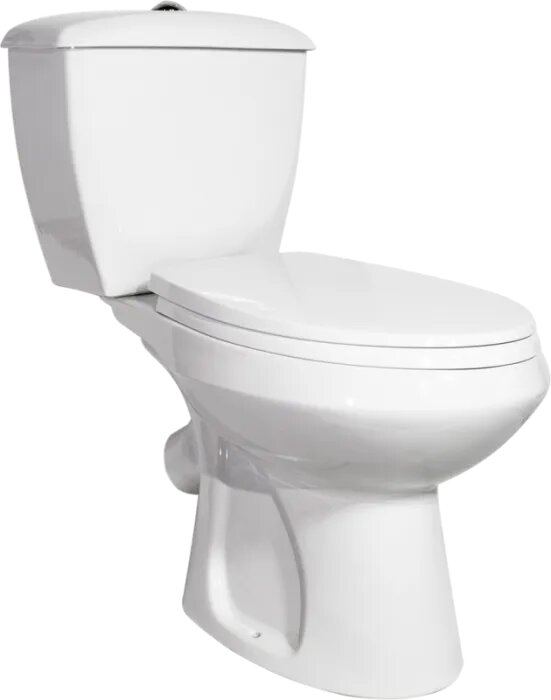 Унитаз-компакт напольный Оскольская керамика Элисса Антивсплеск 43301110202 глянцевый белый