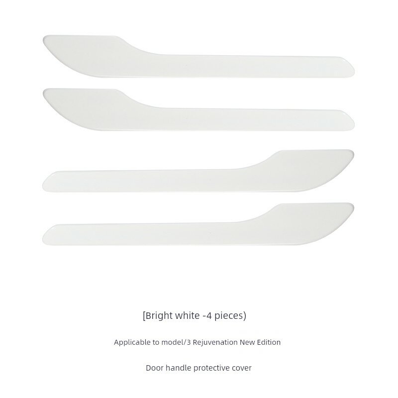 Защитная пленка для ручек дверей Tesla Model 3/YL Fresh Edition - Глянцевый белый, 4 шт.