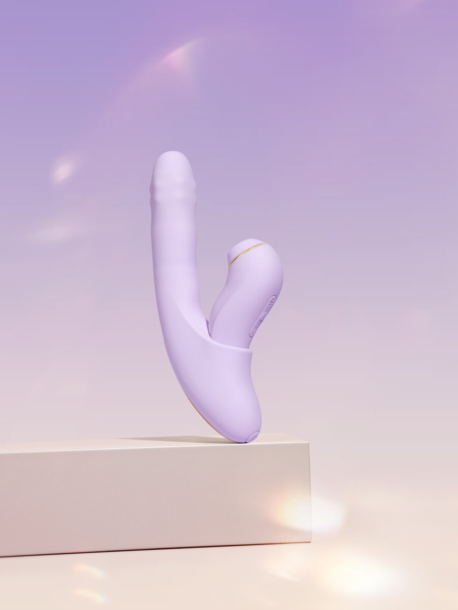 DuoGlow модульный вибромассажер со съёмным клиторальным пульсатором и приложением