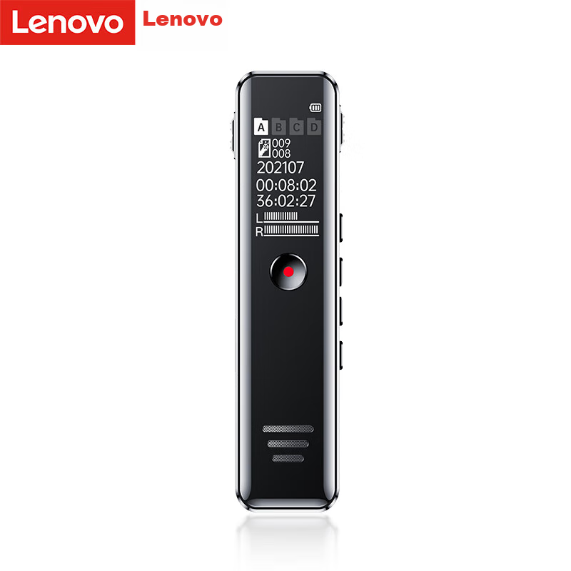 Диктофон Lenovo B618, 32 ГБ, черный, шумоподавление, голосовое управление, длительное время ожидания