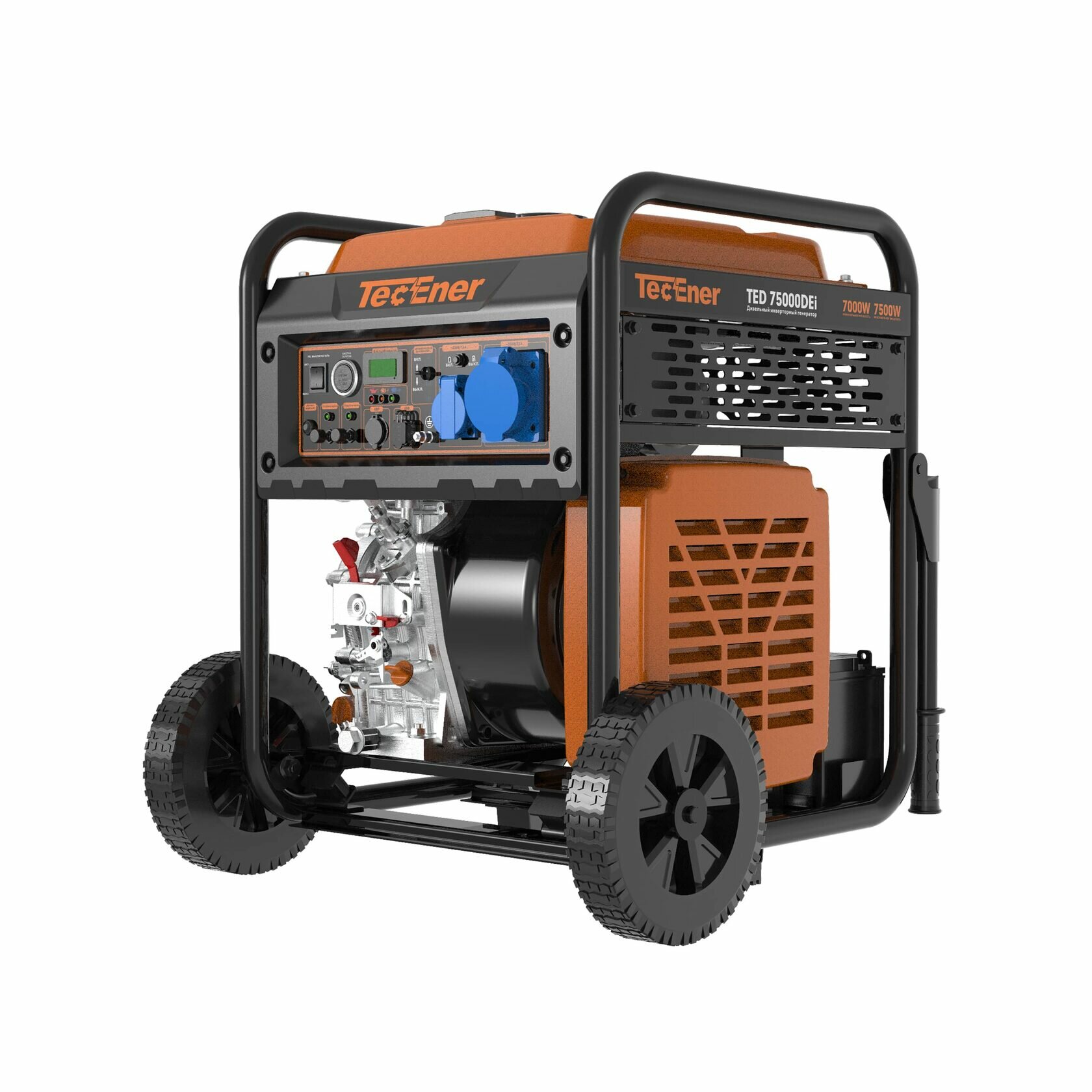 Инверторный дизельный генератор TecEner ТЕ7500DEi Максимальная мощность: 7,5 кВт