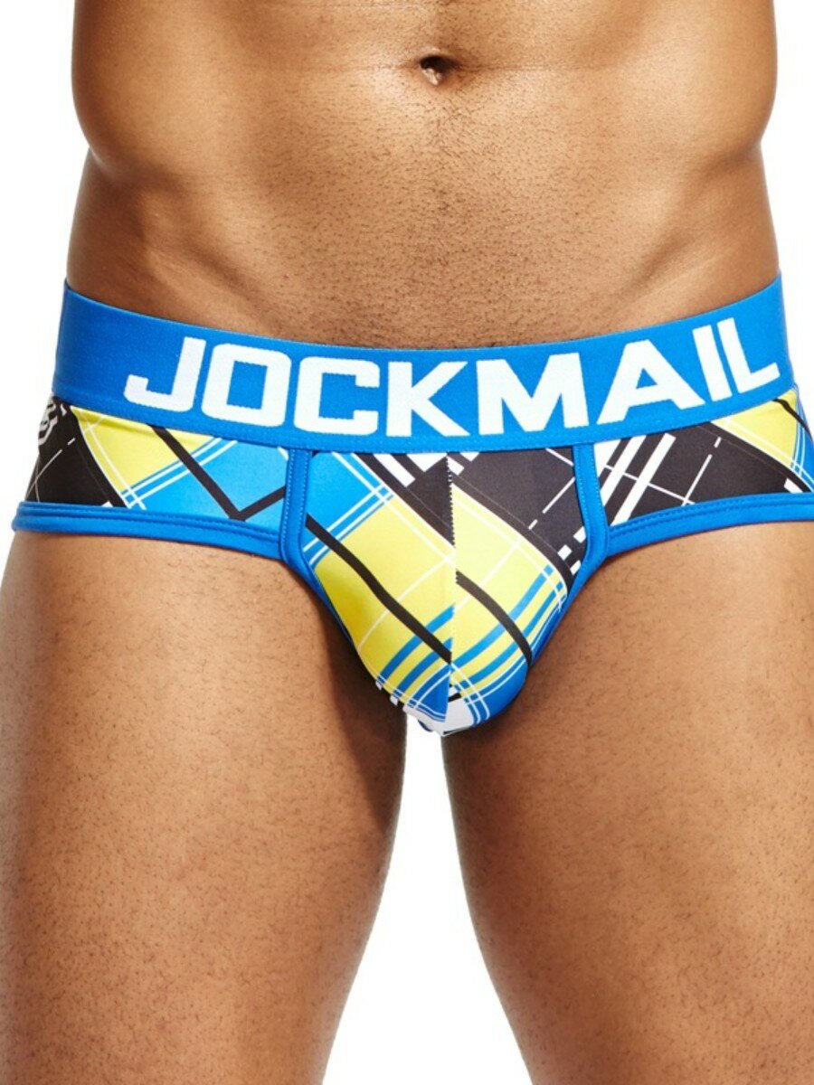 Мужские трусы брифы синие с принтом JOCKMAIL JM2057-9 M (46)