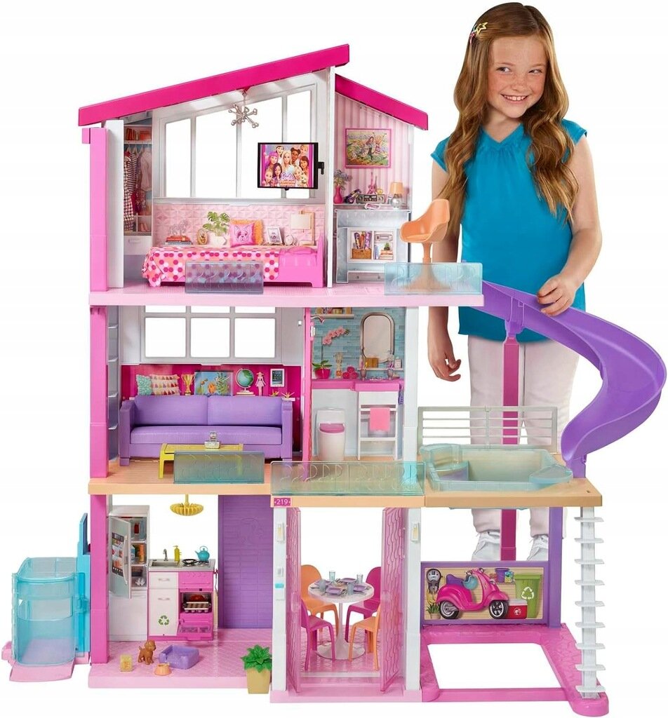 Кукольный домик Barbie Dreamhouse - Вилла с с лифтом, бассейном и аксессуарами - Барби GNH53