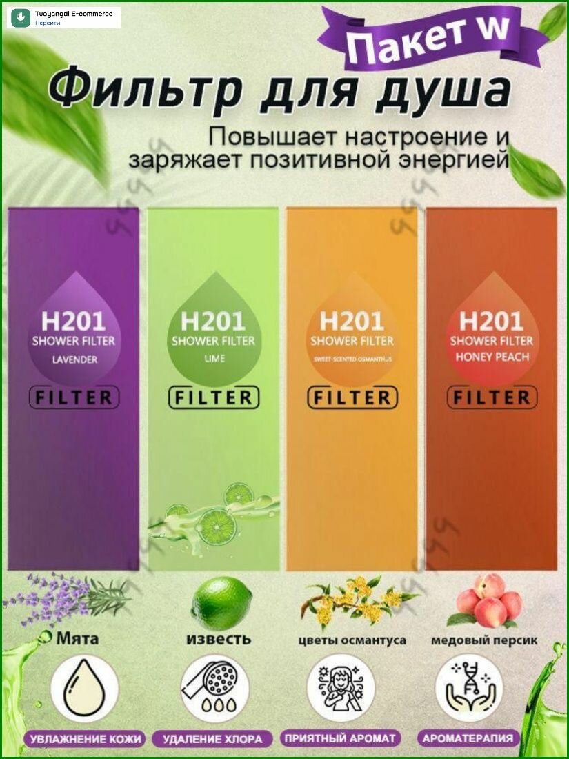 Набор очищающих ароматизированных фильтров для душа