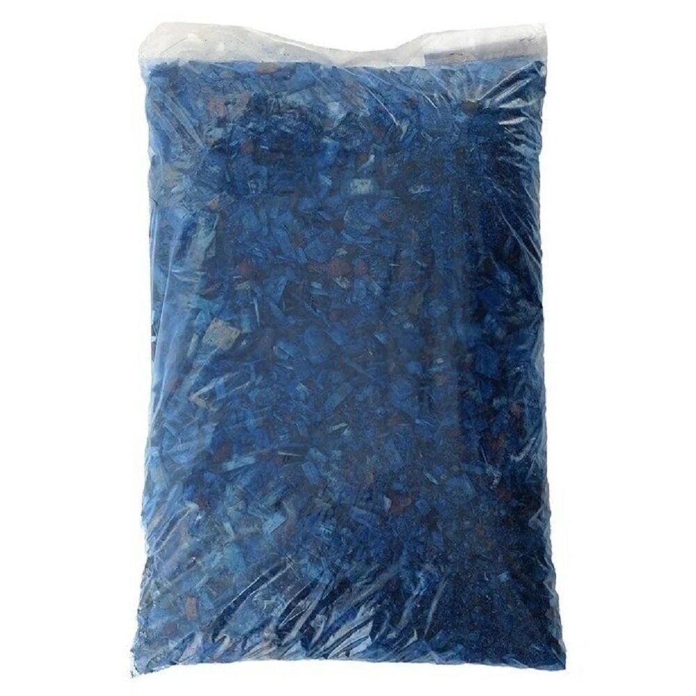 Щепа декоративная, для сада, синяя, 50 литров, средняя фракция 5-10 мм