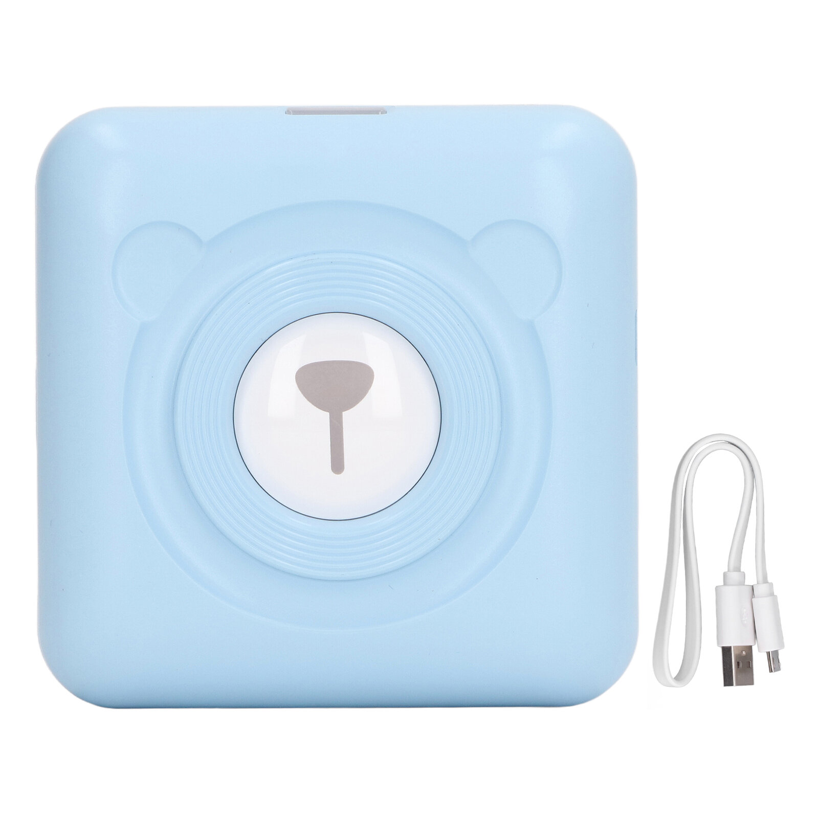 Мини-принтер A6 с USB-подключением, портативный термопринтер для фотоэтикеток, неправильные вопросы, 5 В, 2 А, синий