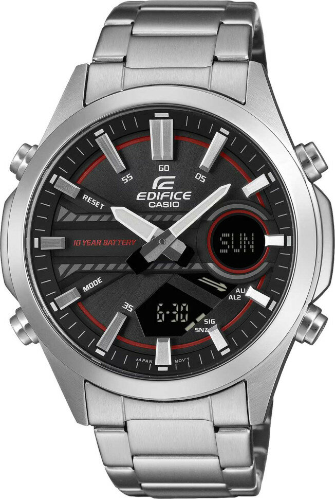 Наручные часы CASIO, красный, черный, серебряный