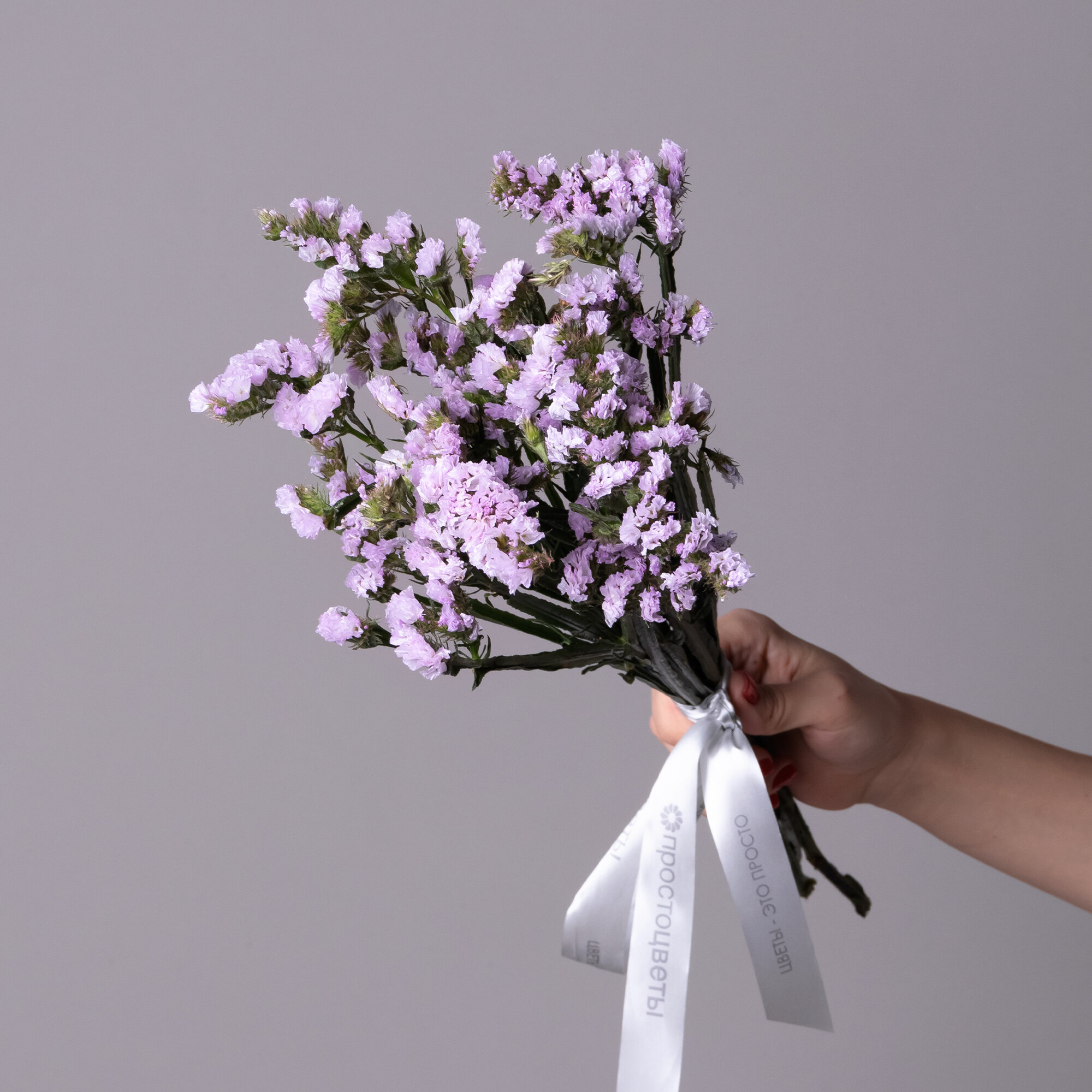 Букет Статица "Сиреневая" 5 шт Высота 60 см под ленту от "Простоцветы"