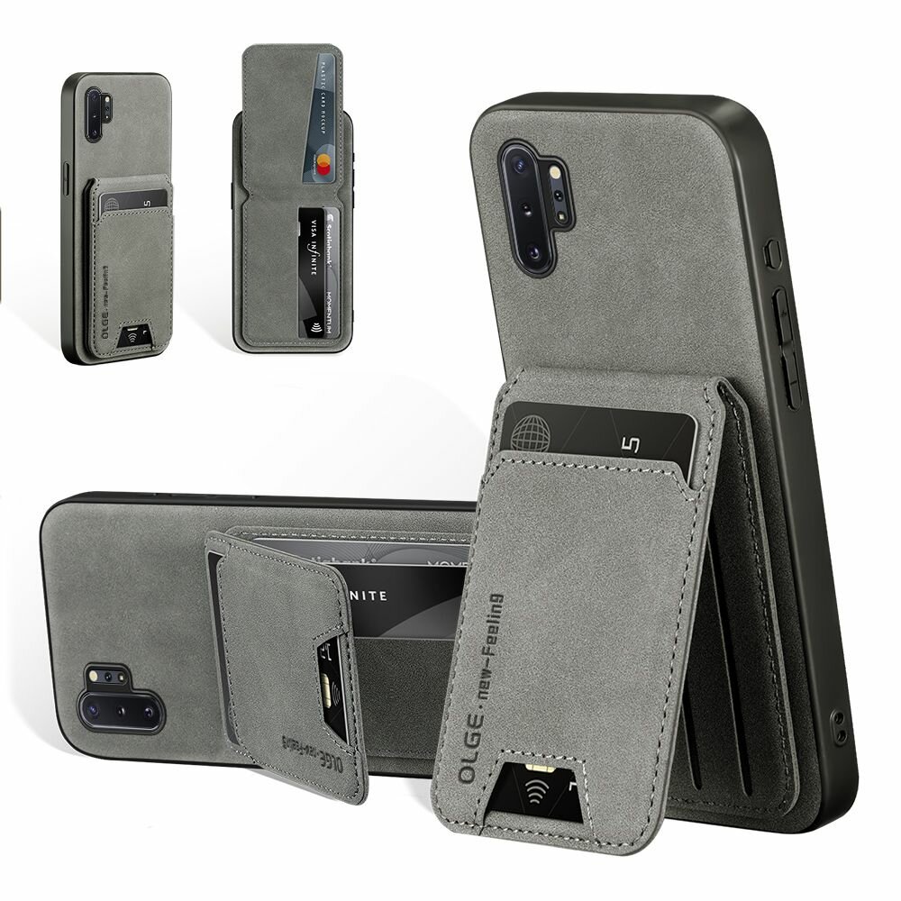 Картхолдер мужской на Samsung Galaxy Note 10+ Plus(Самсунг Нот 10 Плюс) с MagSafe-Чехол бумажник