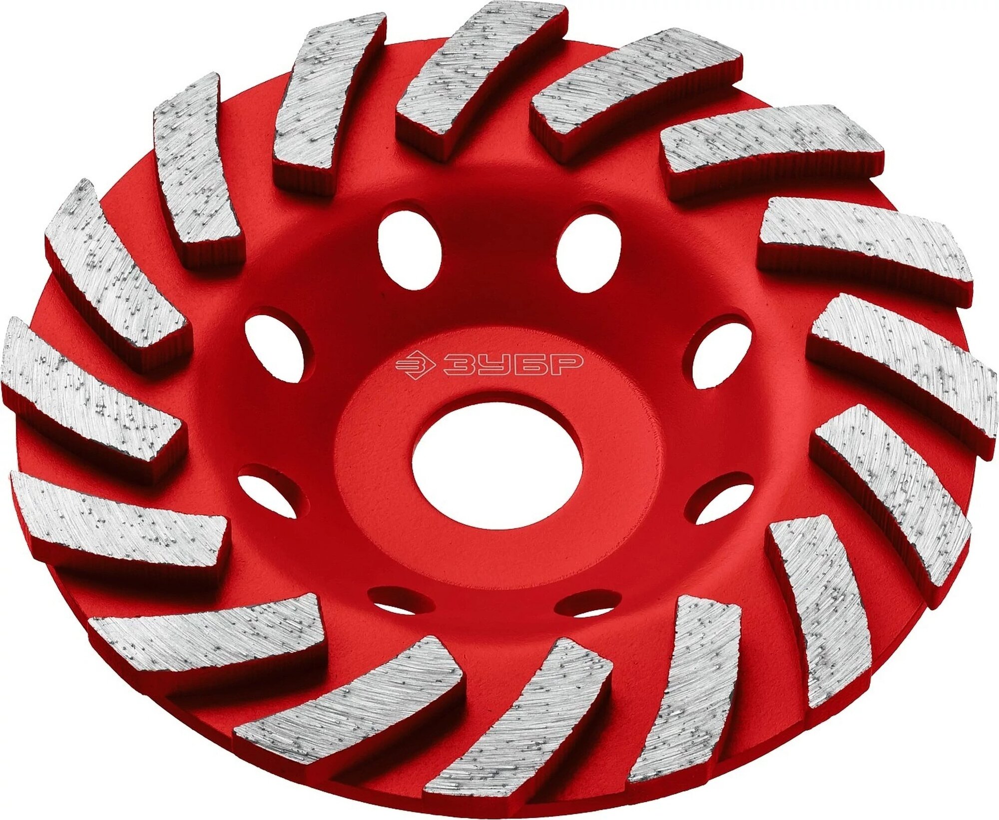 Алмазная чашка Зубр 33378-125, сегментная, 125 мм, Turbo, 1 шт.