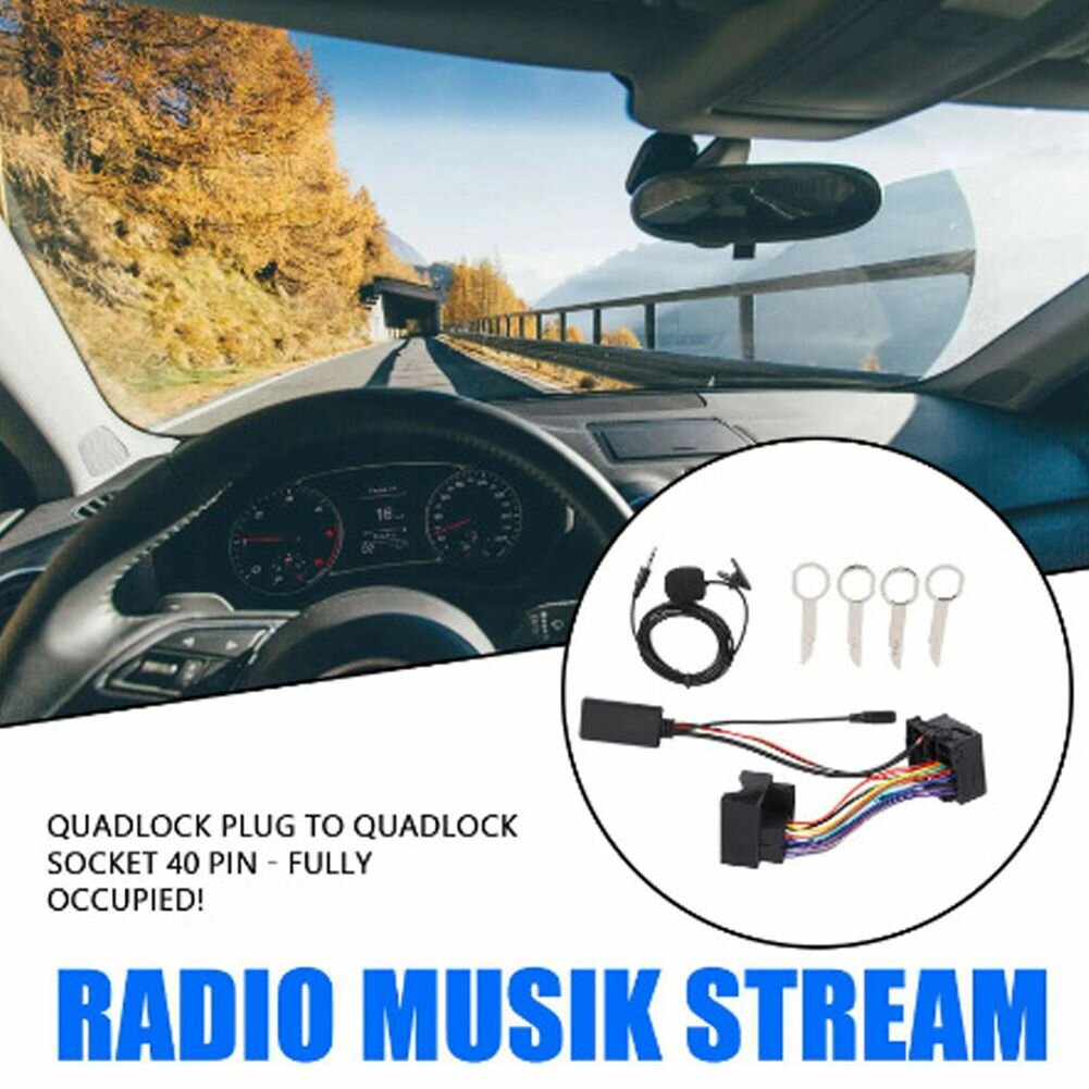 Втомобильный Bluetooth-совместимый музыкальный адаптер AUX 5.0 с микрофоном для Ford Mondeo MK3 MK4