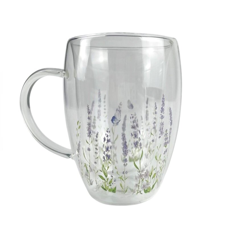 Кружка Fresco Лаванда, двойные стенки, 450мл