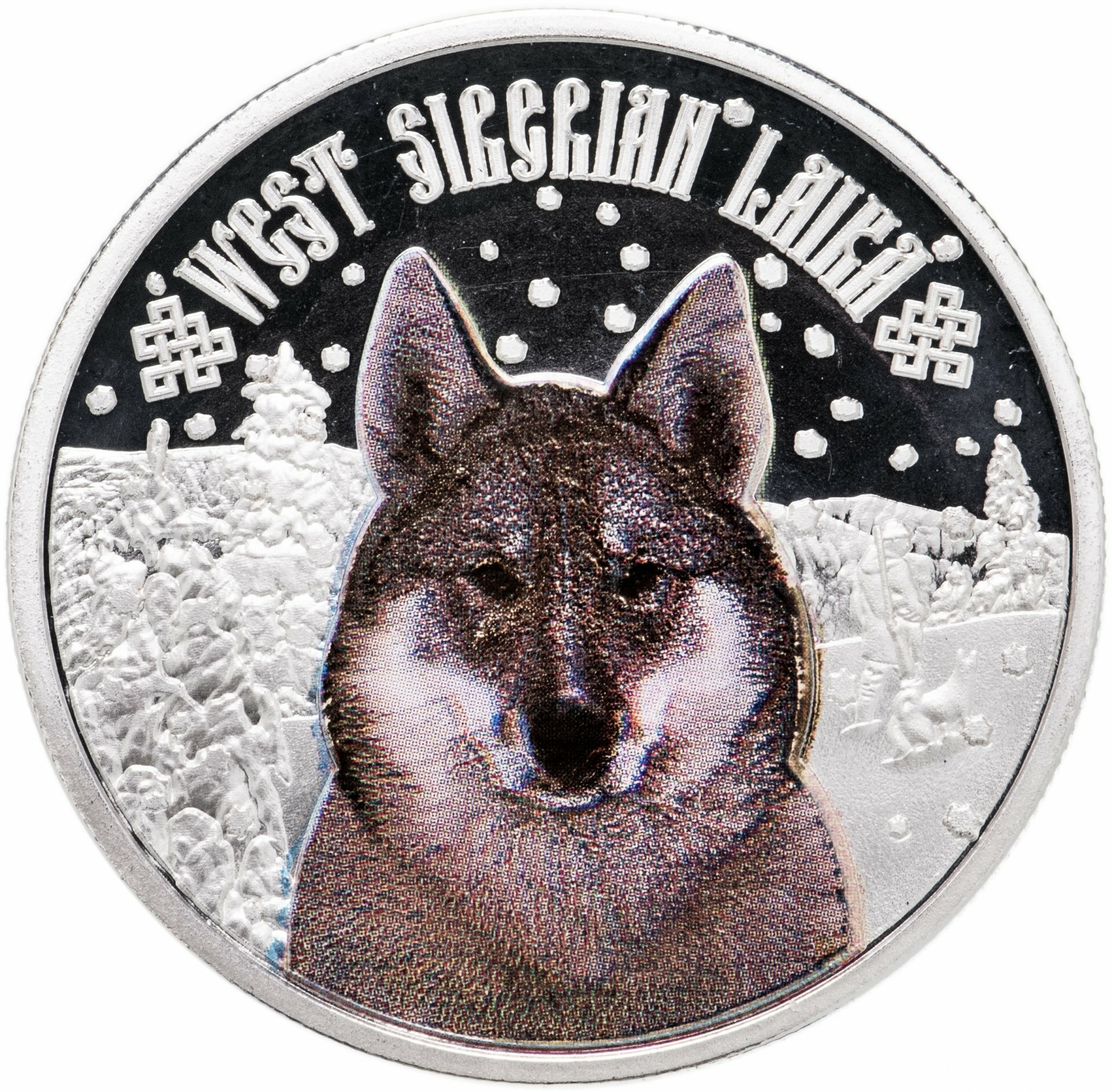 Ниуэ 2 доллара 2014 "Собака Лайка", Мельхиор медь-никель, в сохранности PL