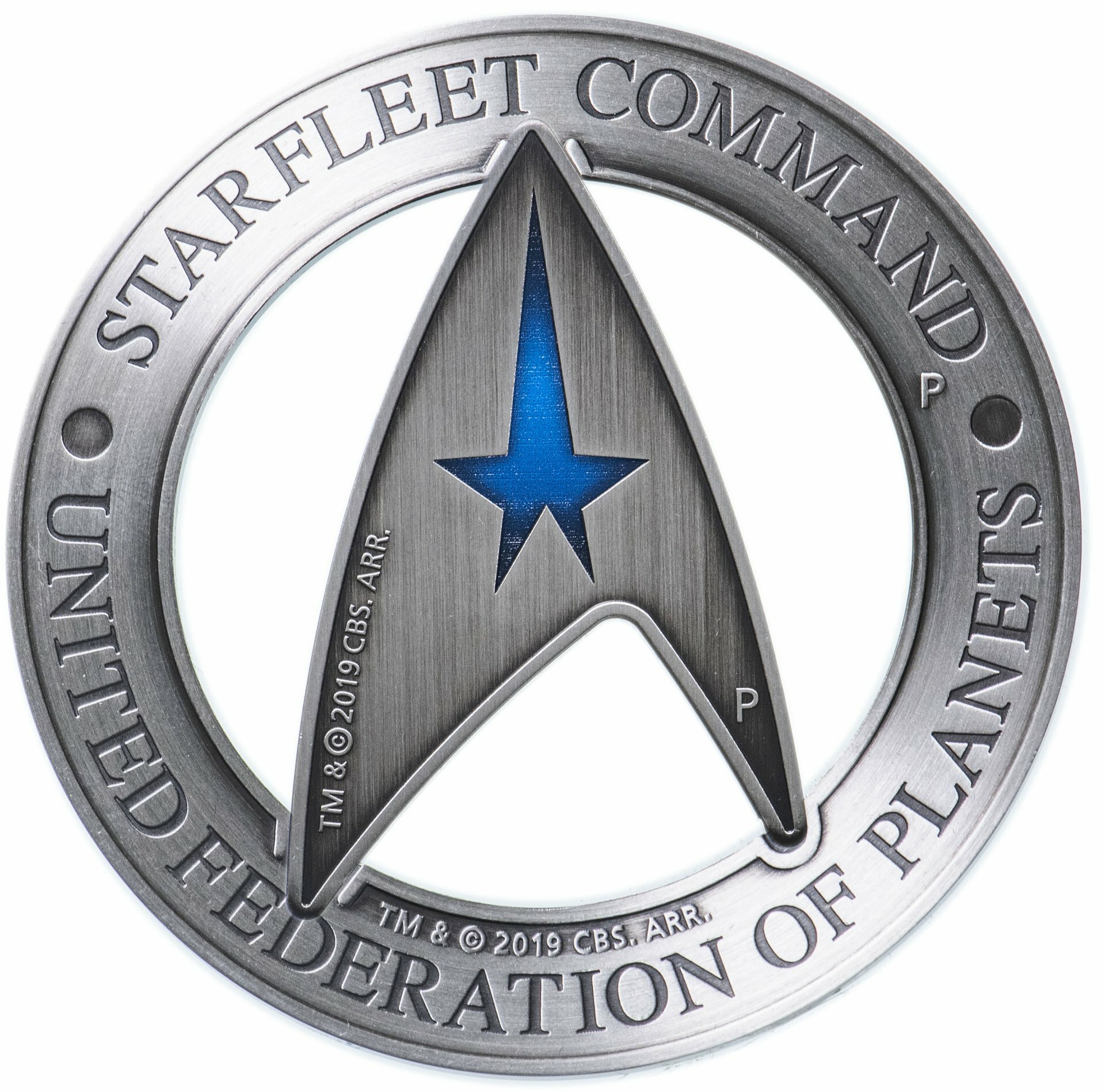 Тувалу 2019 набор из 2-х монет "Star Trek "Эблема командования звездного флота", в футляре с сертификатом, Серебро 999, в сохранности Proof