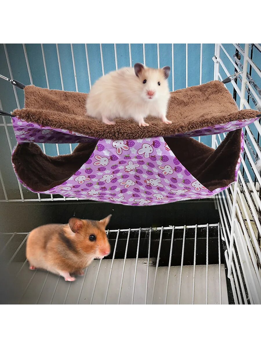 Фиолетовый кролик двухслойный теплый гамак подвесная кровать